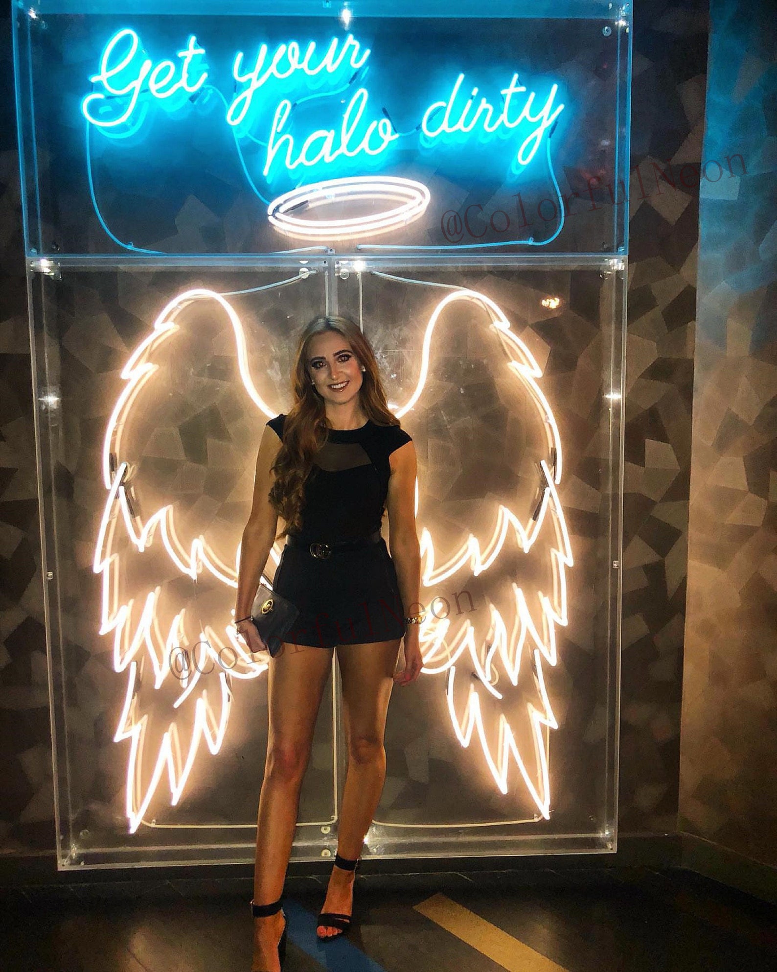 Angel Wing Neon Sign Customized Wall,custom Neon Sign, Neon Sign ...
