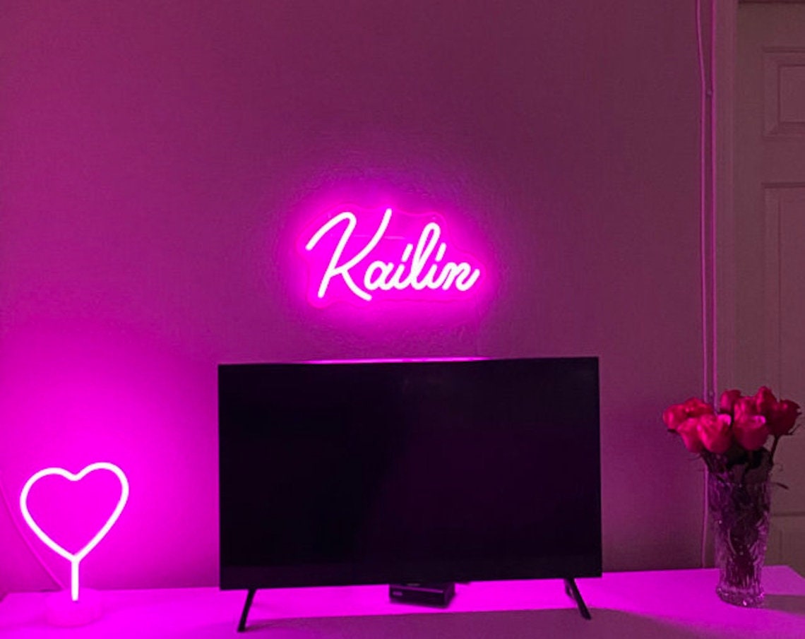 Custom Neon Sign Custom Name Neon Sign Neon Sign Wedding | Etsy
