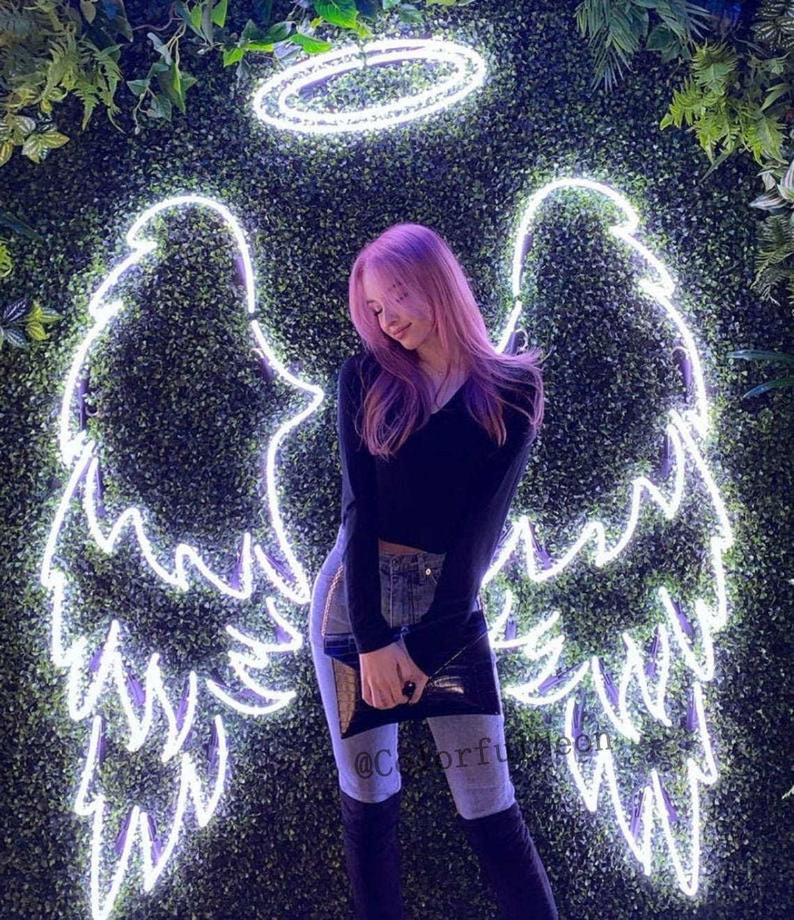 Angel Wings Neon Sign Customized Wallcustom Neon Sign Neon - Etsy
