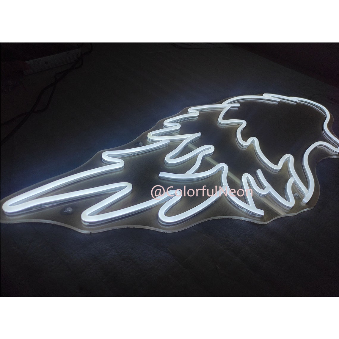 Devil Horns Wings Neon Sign Customized Custom Neon Sign - Etsy
