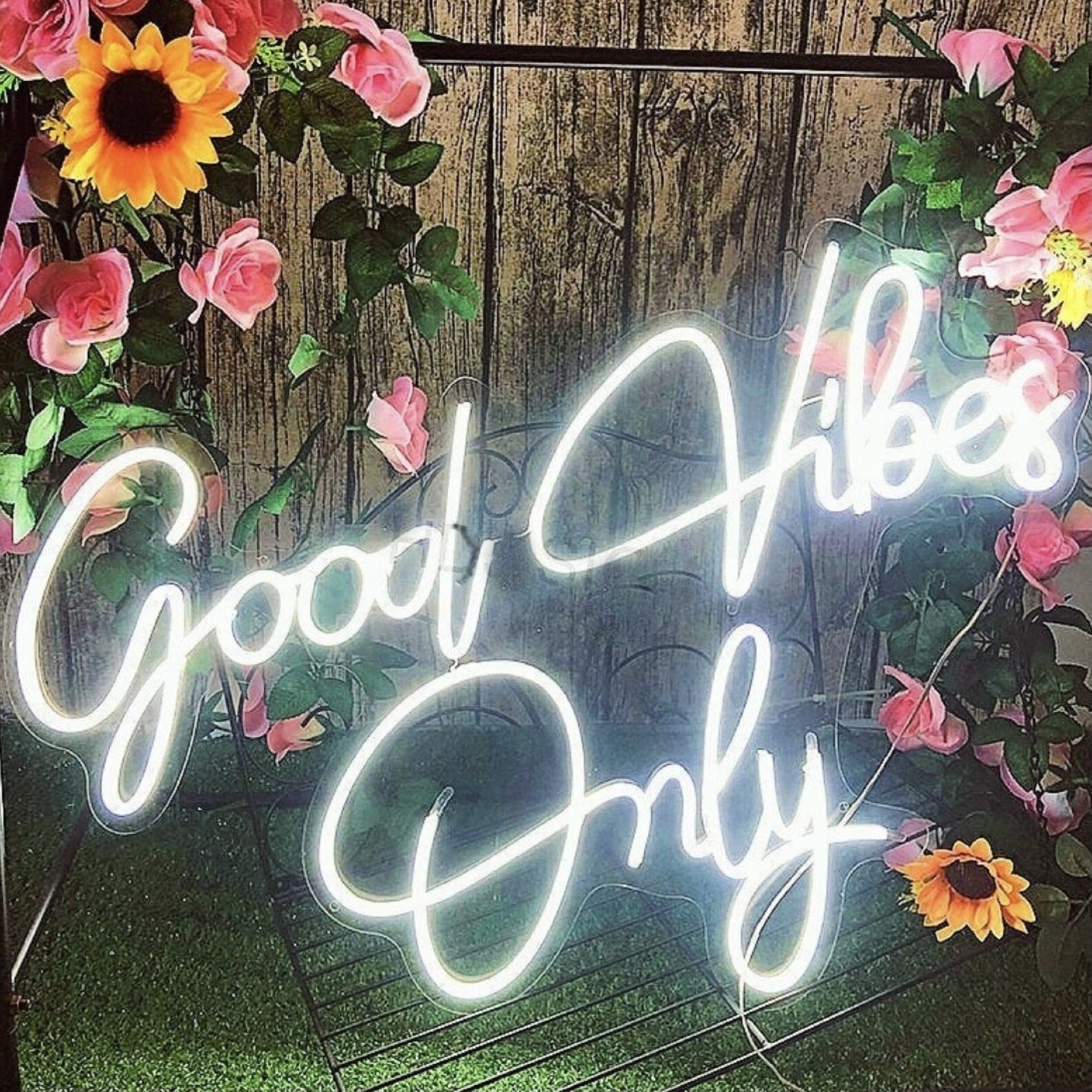 Good Vibes Only Neon Sign Flex Led Neon Light Sign Custom Led - Etsy