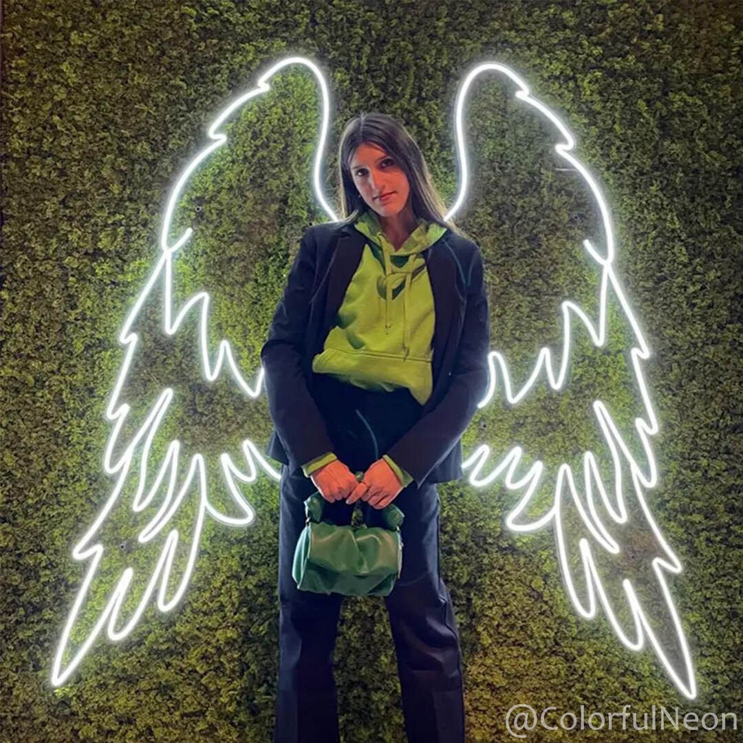 Custom Angel Wings Neon Sign,wings of Angels,custom Neon Bar Sign,neon ...
