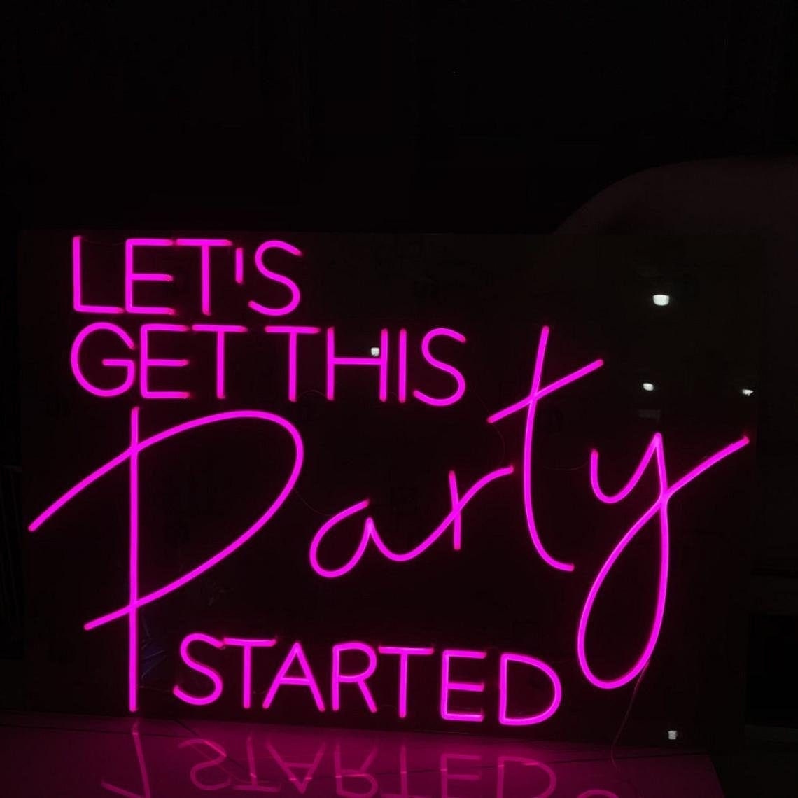 Let's Get This Party Started Neon Sign Flex Text Neon - Etsy