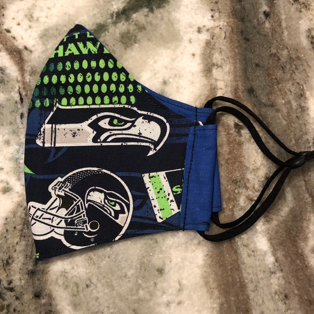 Seattle Seahawks Pennant Football Reversible With Blue 2-layer Fitted ...