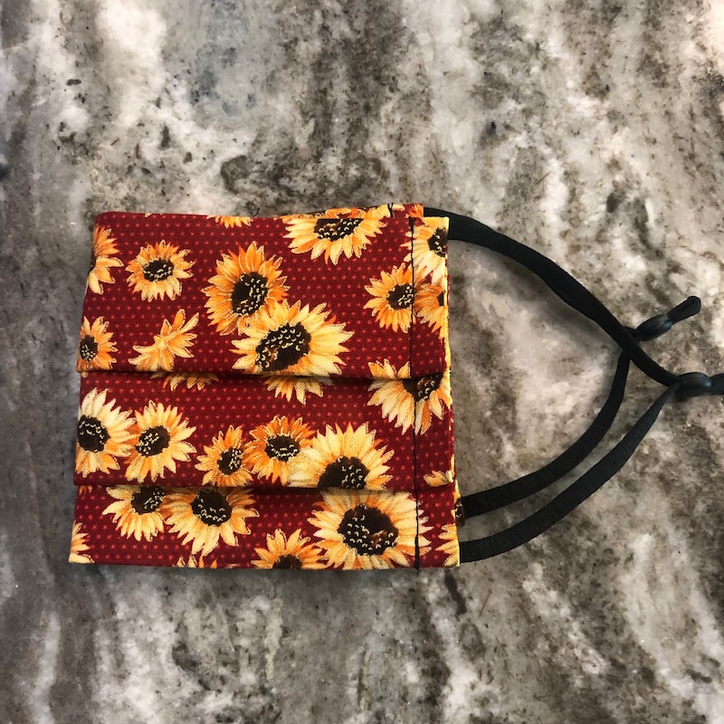 Sunflower Face Mask - Etsy
