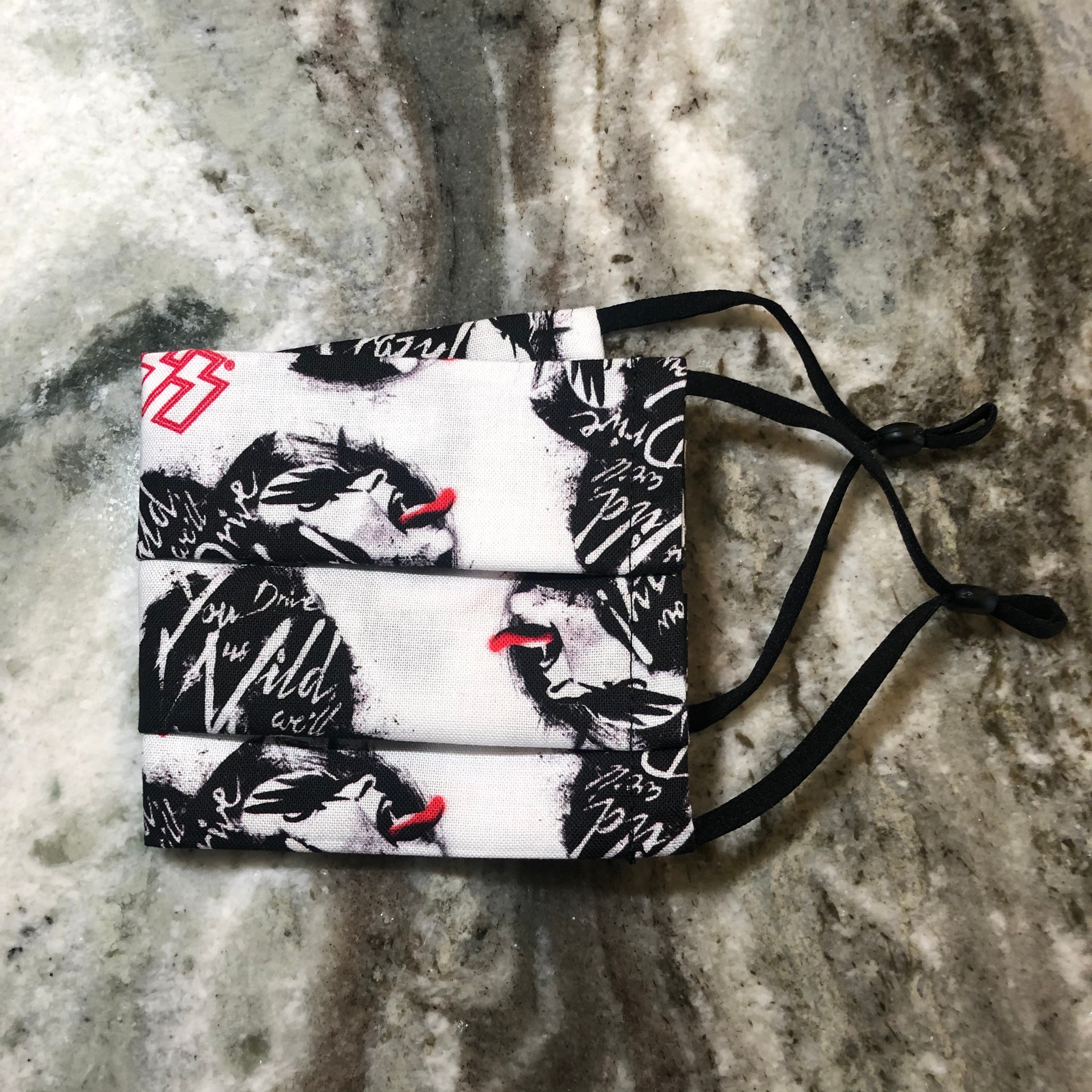 Music Band Kiss Cloth Face Mask Pleated Reusable Washable | Etsy