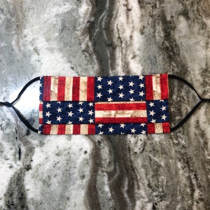 American Flag 2-layer Pleated Cloth Face Mask and Washable | Etsy