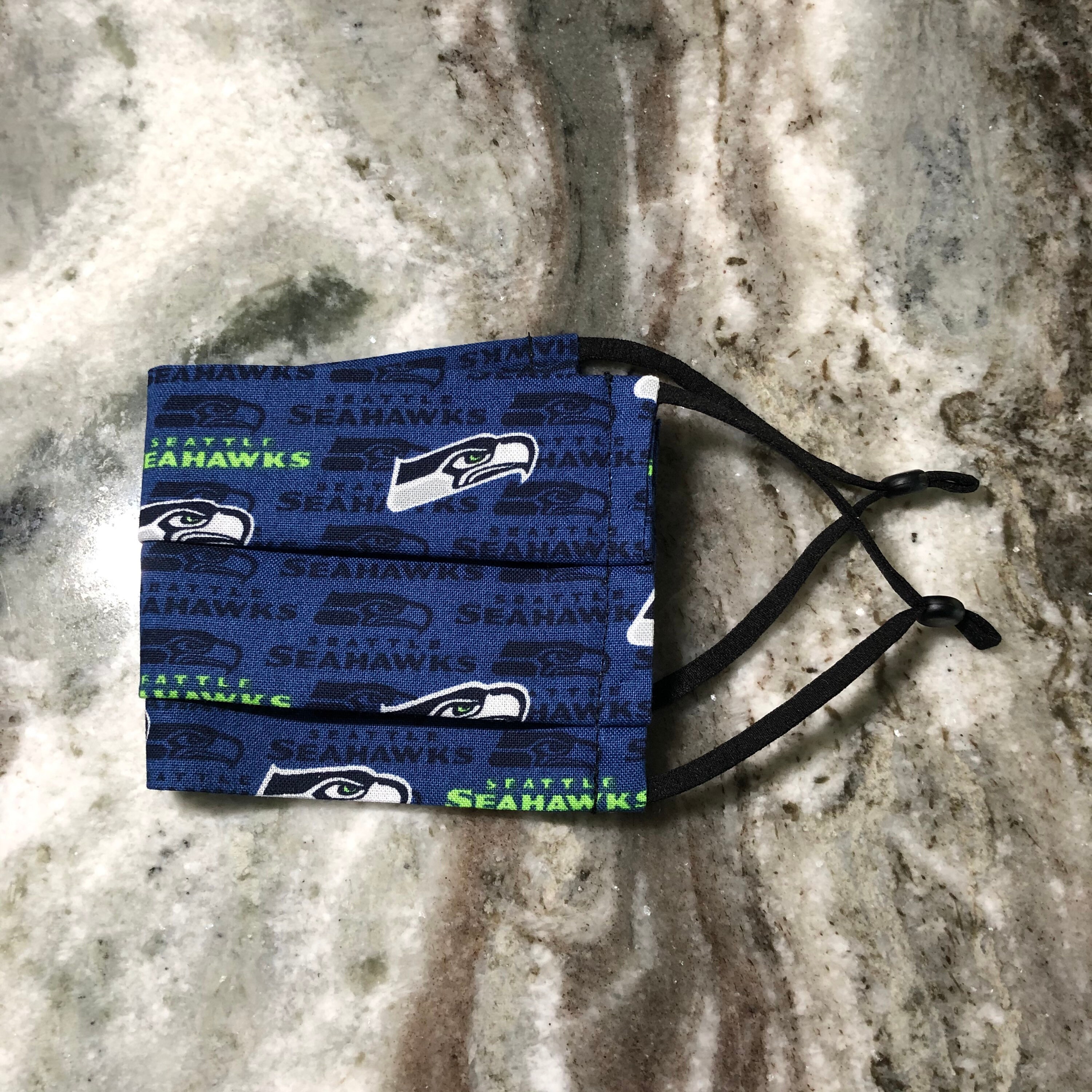 Seahawk Football on Dark Blue Background 2-Layer Pleated | Etsy