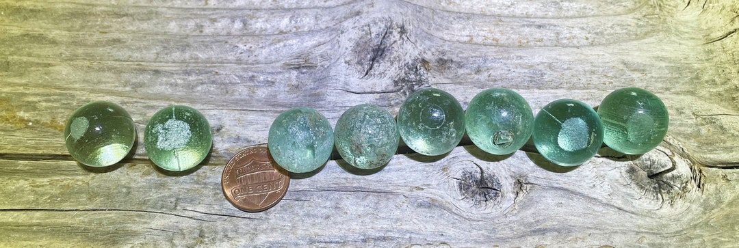 Sea Glass Marbles, Codd Marbles, English Sea Glass, Handmade Marbles ...