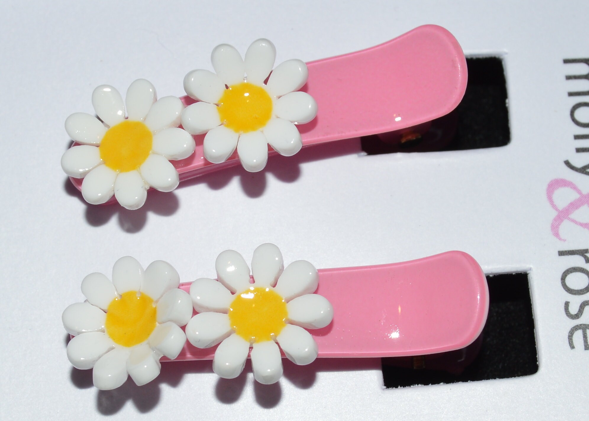 Pair White Daisy Flower Pastel Beak Hair Clips Easter - Etsy UK