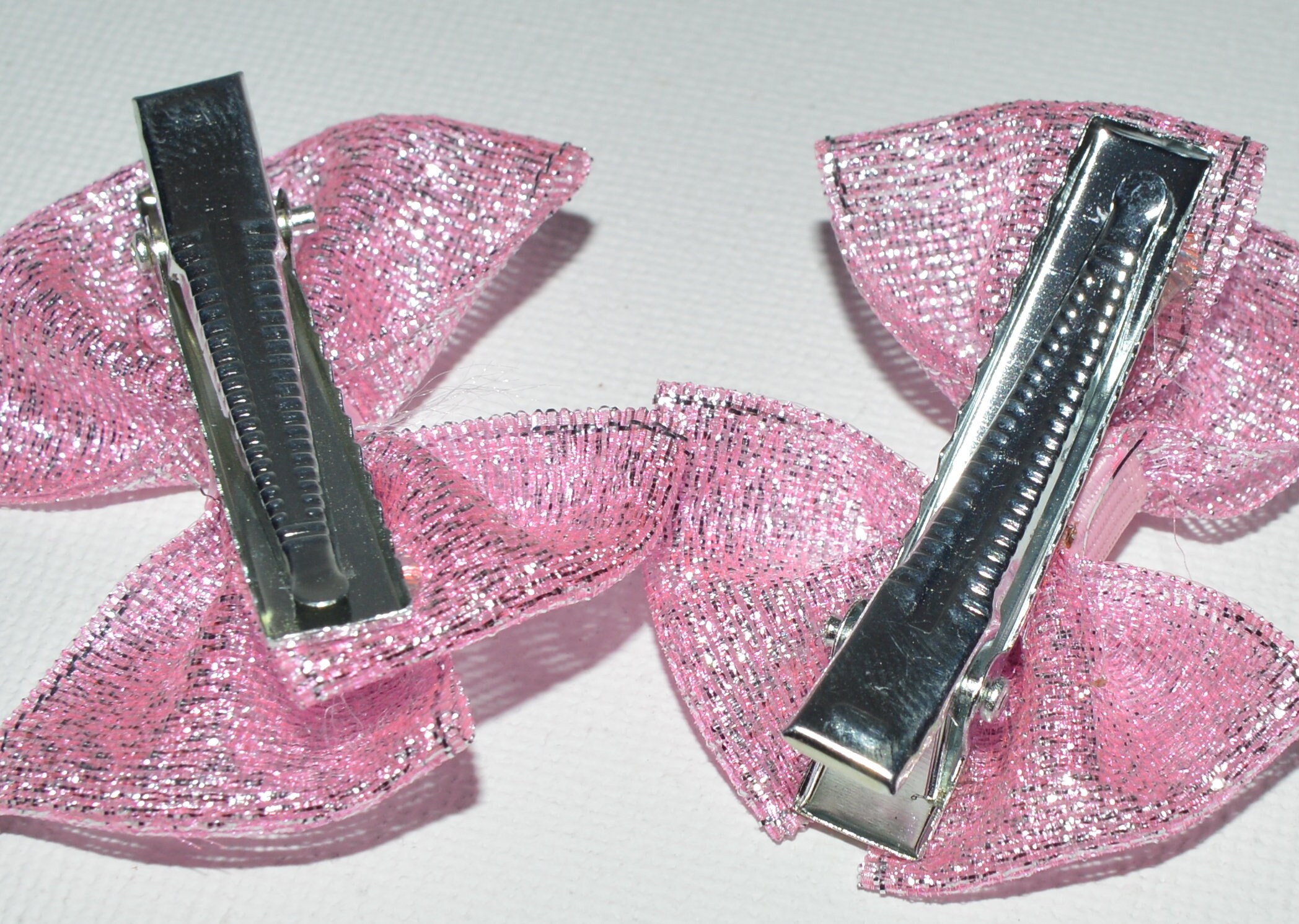 Metallic Hair Clips With Matching Bow Headband Bandeaux Childrens - Etsy UK