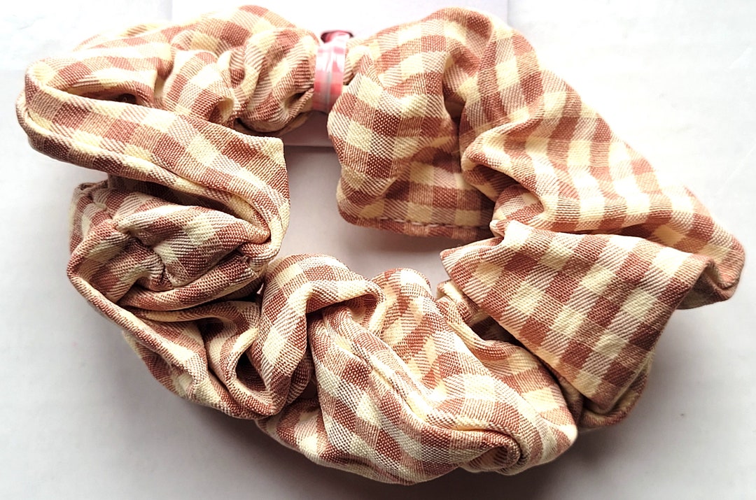 Back to School 10cm Gingham Fabric Scrunchie Bobble Hair Fashion - Etsy