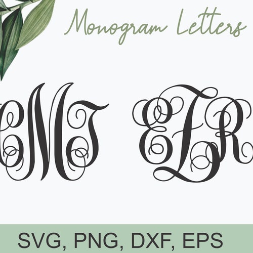 Monogram SVG Monogram Letters SVG Curly Monogram Alphabet | Etsy