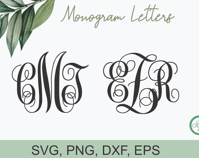 Monogram SVG, Monogram Letters SVG, Curly Monogram Alphabet SVG ...