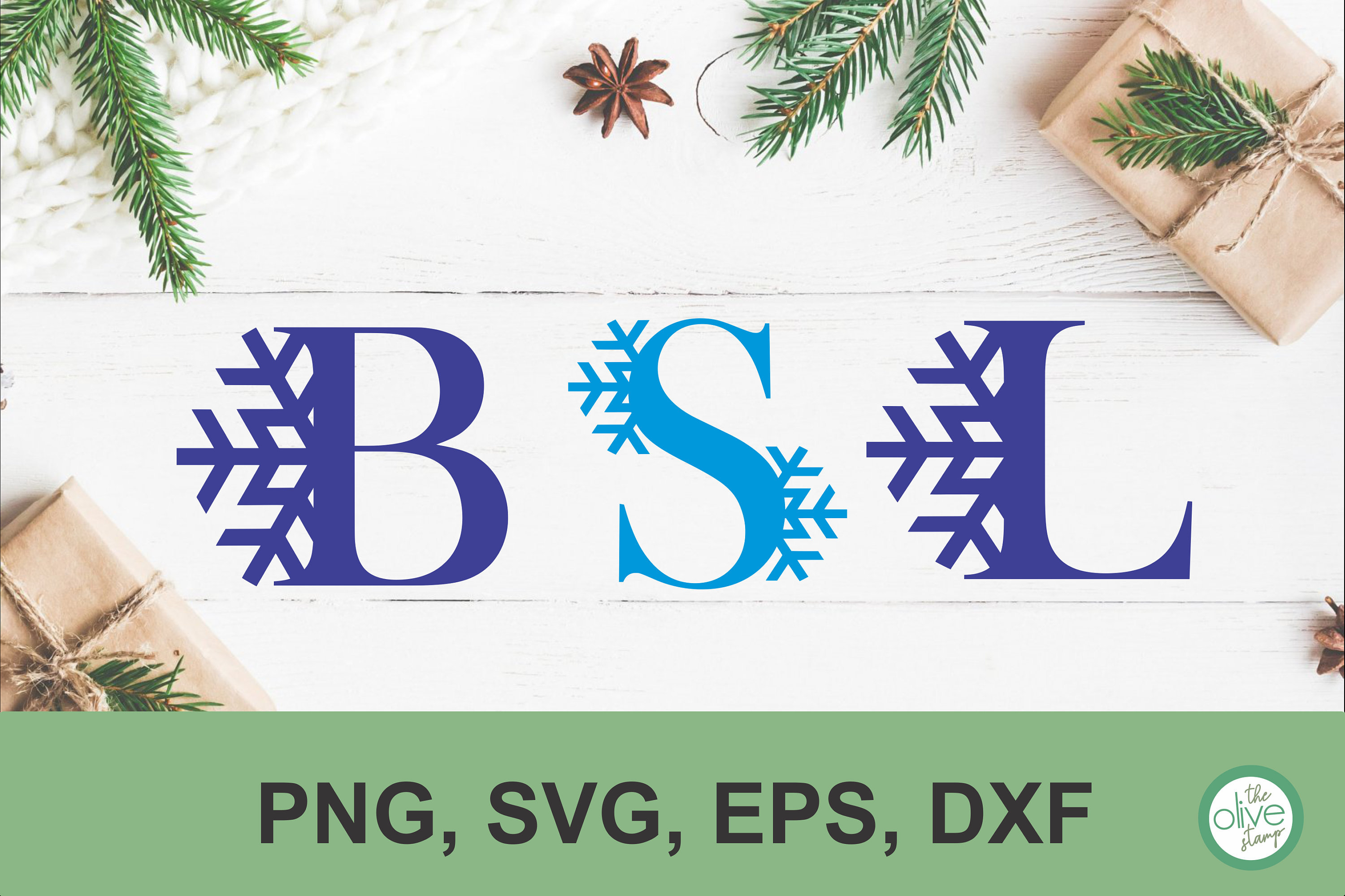 Snowflake Monogram SVG Bundle Snowflake Letters SVG | Etsy