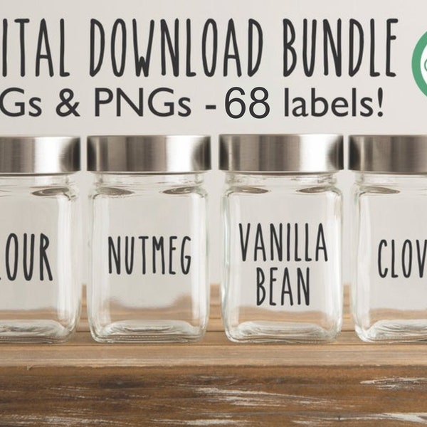 Canister Labels Svg - Etsy