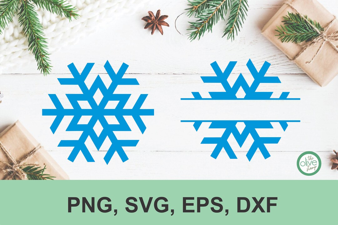 Snowflake SVG Snowflake Monogram SVG Split Snowflake SVG - Etsy