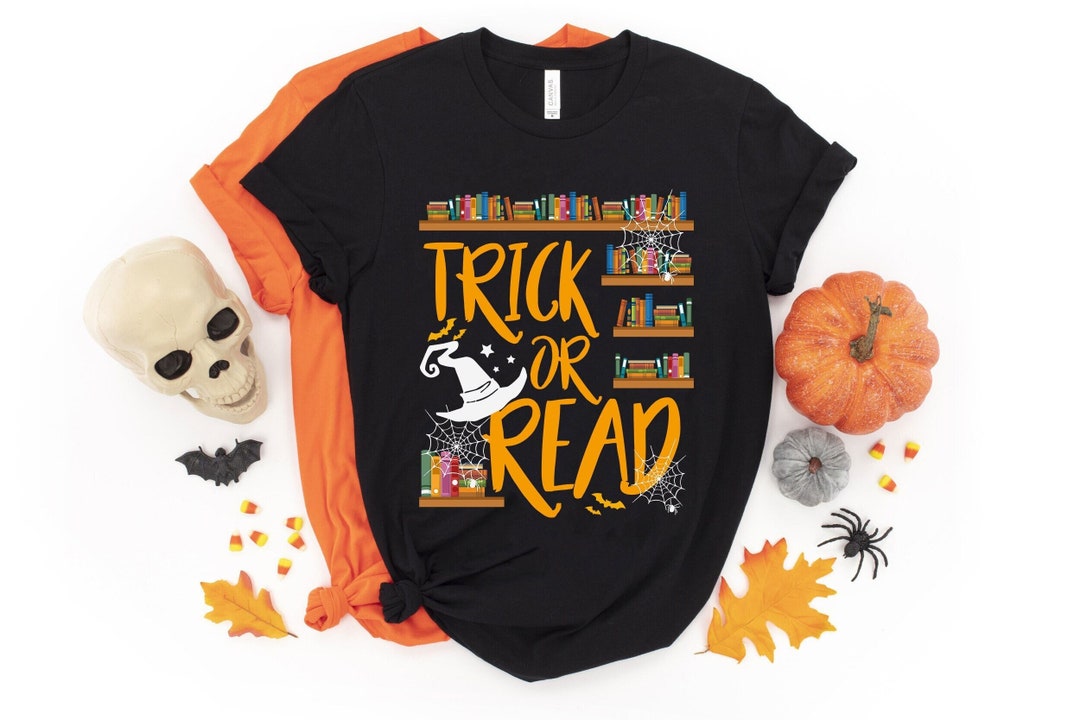 Librarian Trick or Read Shirt Halloween Book Lovers Shirt - Etsy