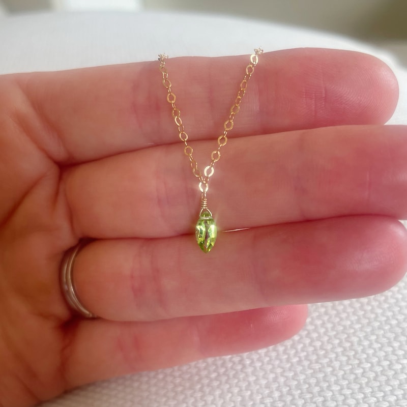 9ct Gold Pendant Peridot - Etsy