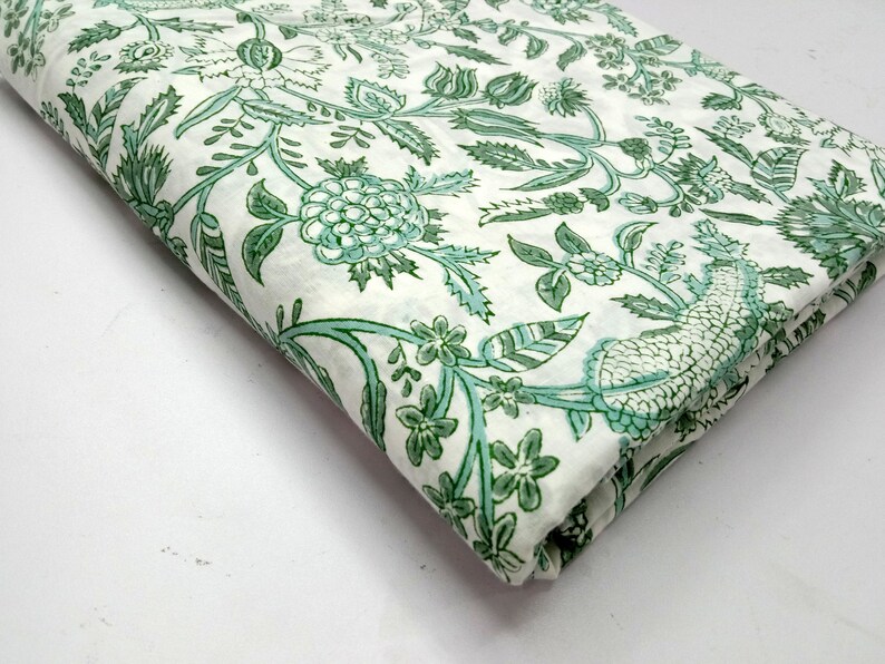 Indian Hand Block Print Cotton Fabric Indian Print Fabric - Etsy