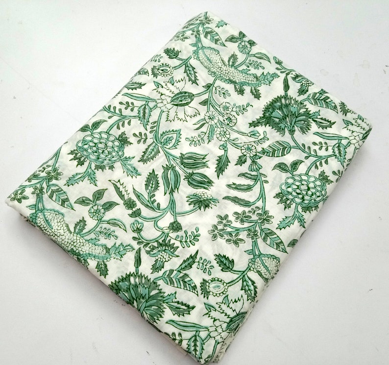 Indian Hand Block Print Cotton Fabric Indian Print Fabric - Etsy