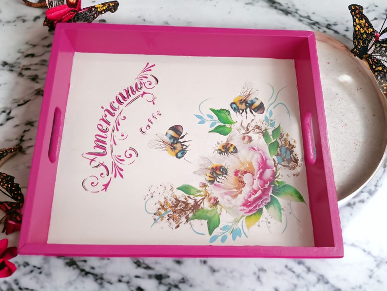 Wooden Serving Tray With Handle, Tea Service is More Enjoyable With the ...
