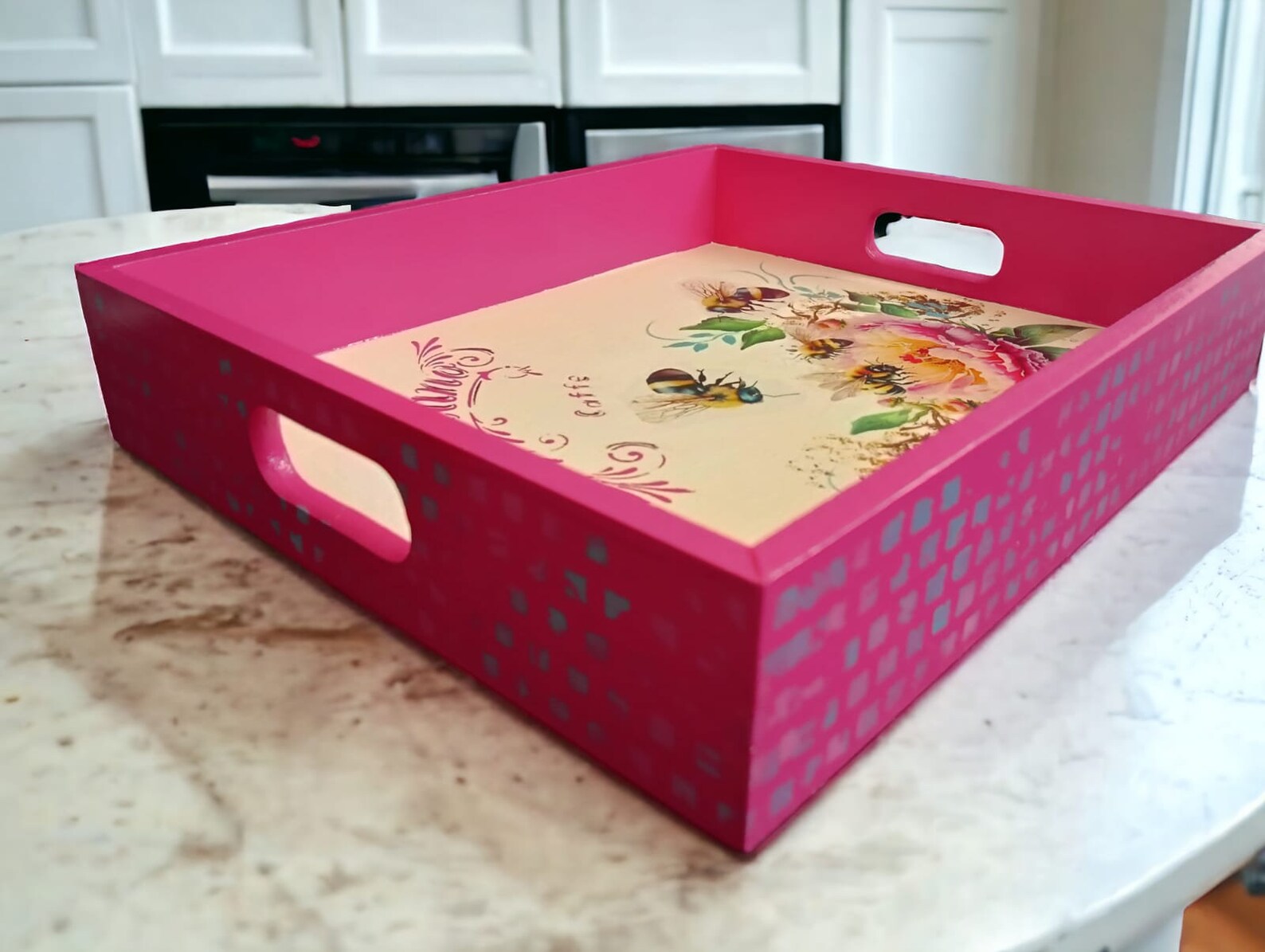 Wooden Serving Tray With Handle. Tea Service is More Enjoyable With the ...