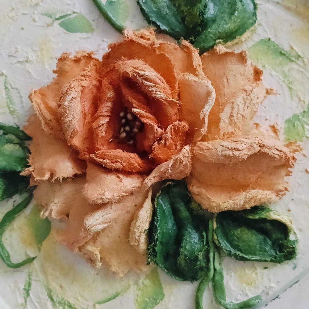 Sculpture Painting 3D Flower Billboard - Textured 3D Painting Wall Art ...