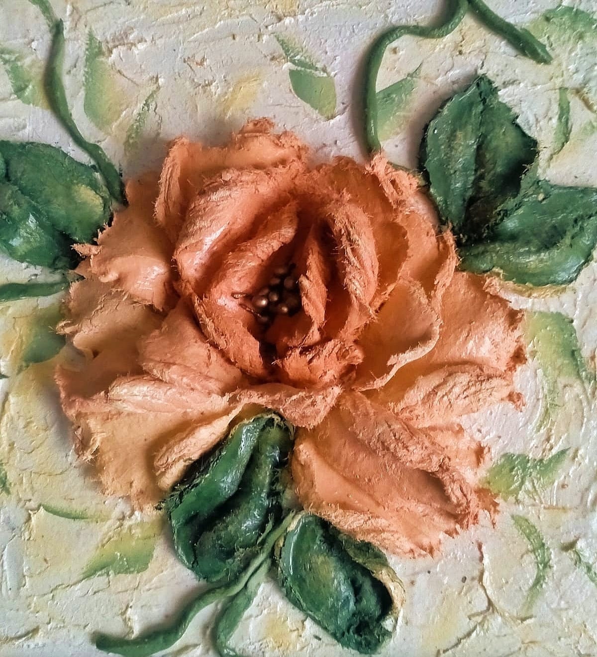 Sculpture Painting 3D Flower Billboard - Textured 3D Painting Wall Art ...