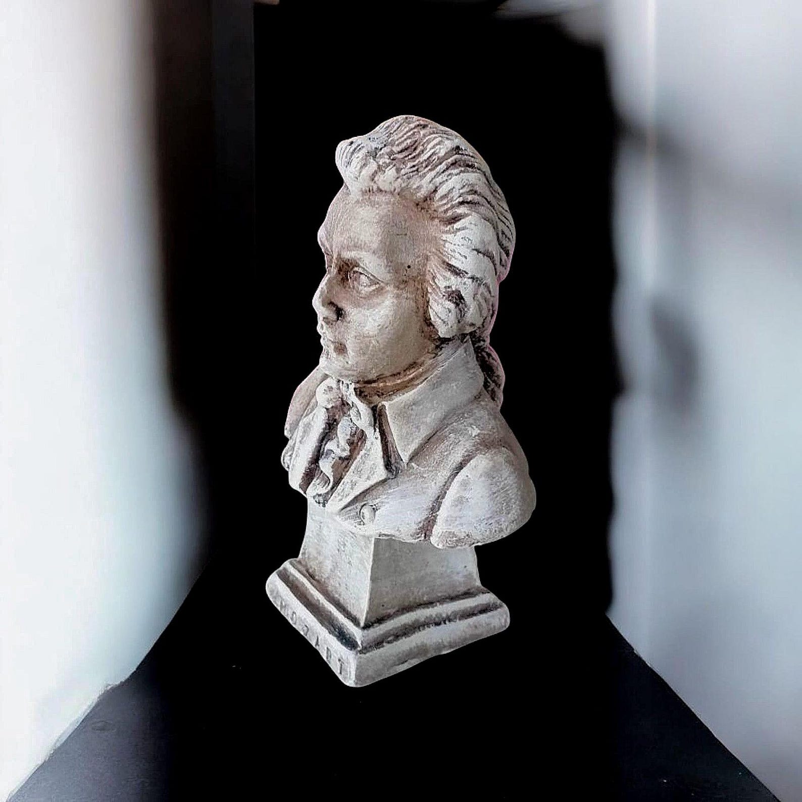 Hand-painted Mozart Mini Bust: Ceramic Classical Composer Sculpture - Etsy