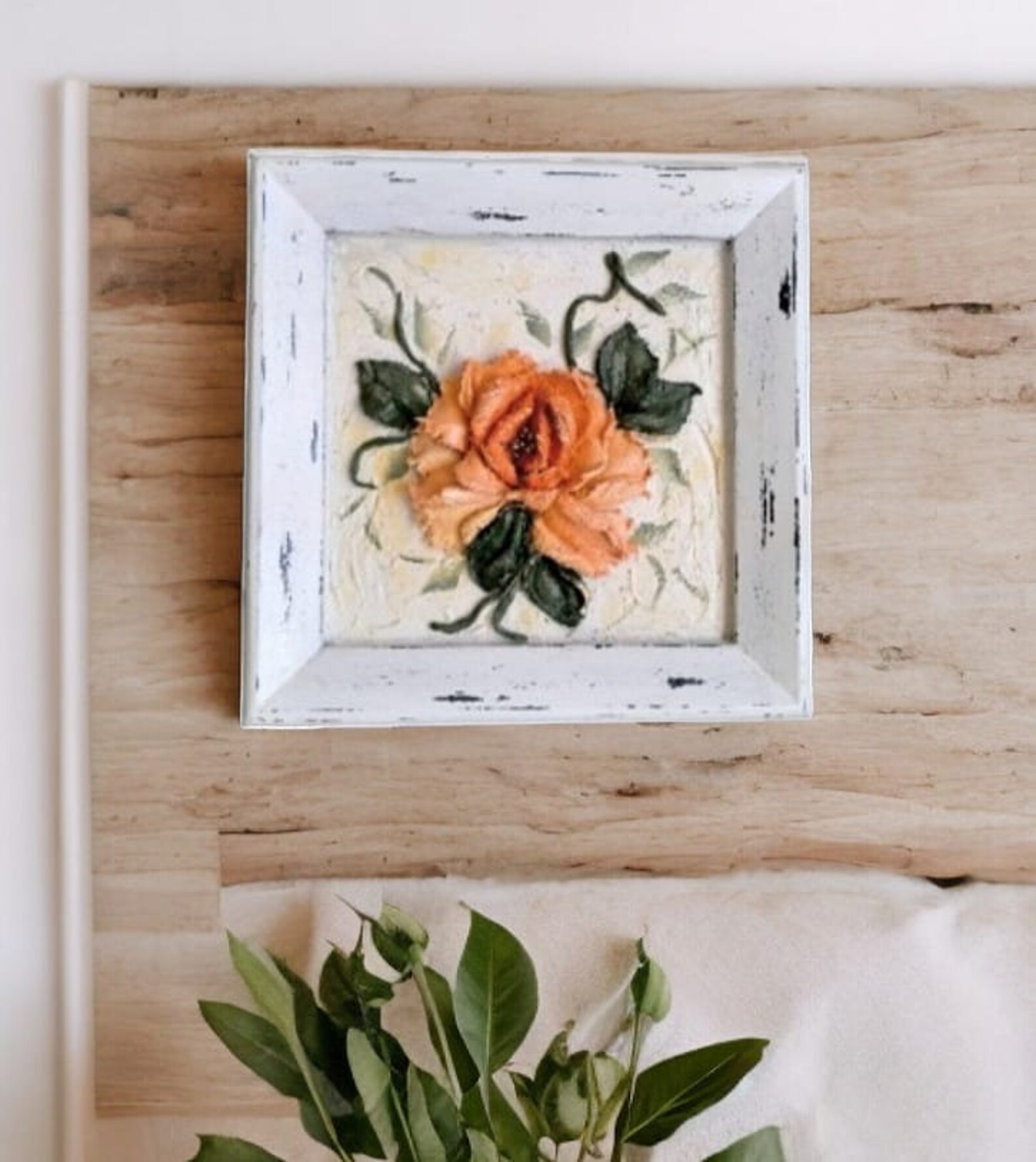 Sculpture Painting 3D Flower Billboard Textured 3D Painting Wall Art ...