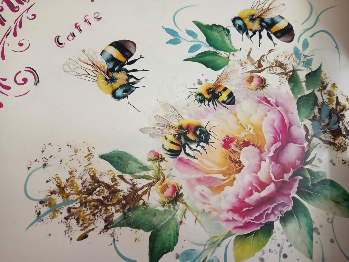 Pink Wooden Tray. Add Color to Your Tea and Coffee Services With This ...