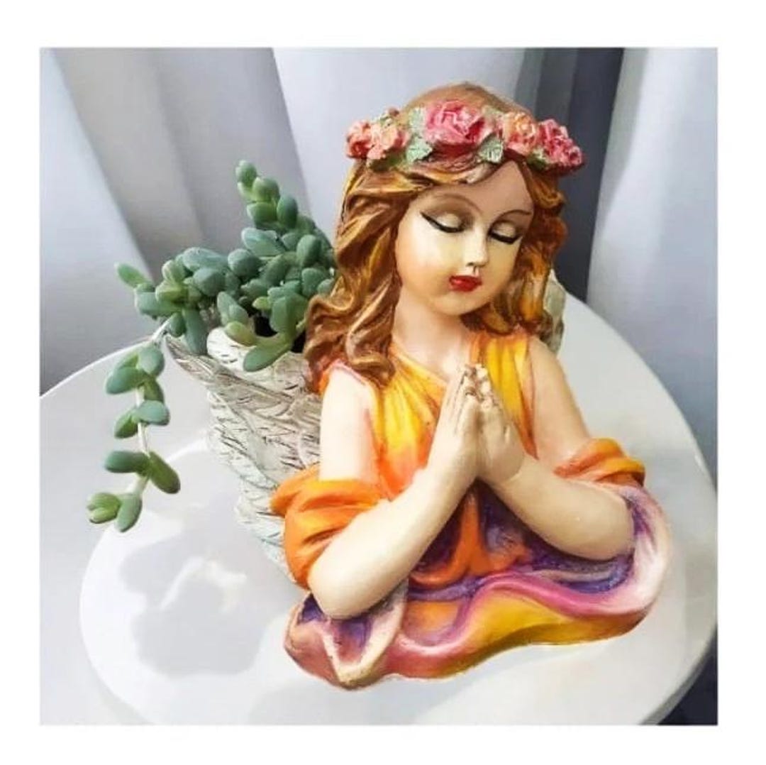 Hand Painted Talisman Angel Statue,special Decor That Will Suit Your ...