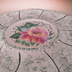 Handmade Pink Flower Ceramic Plate: Decorative Wall & Table Decor - Etsy