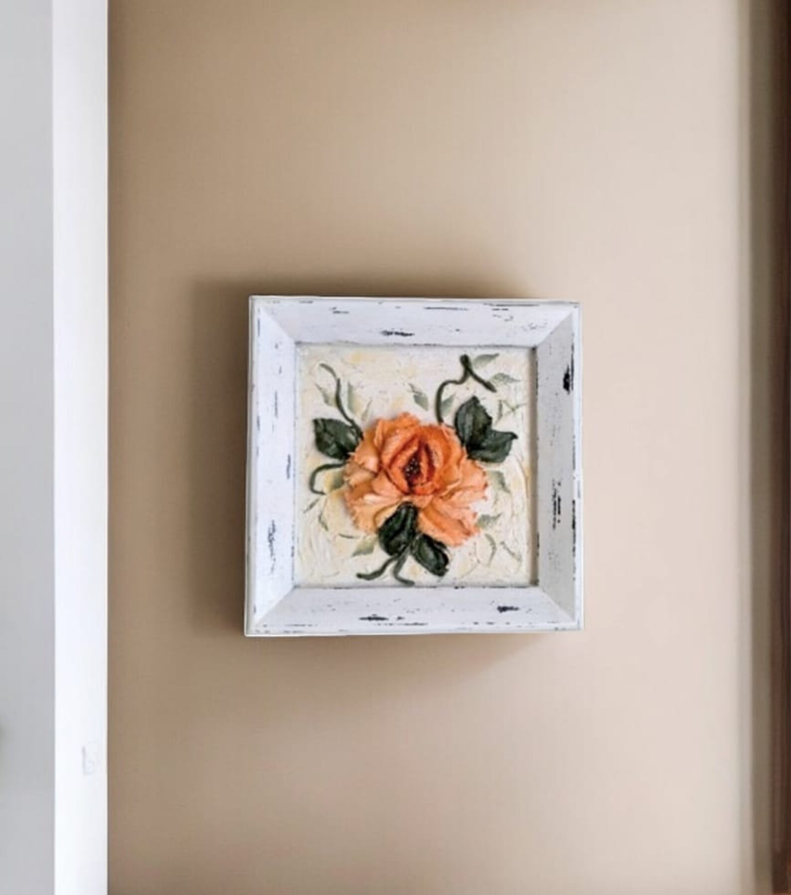 Sculpture Painting 3D Flower Billboard - Textured 3D Painting Wall Art ...