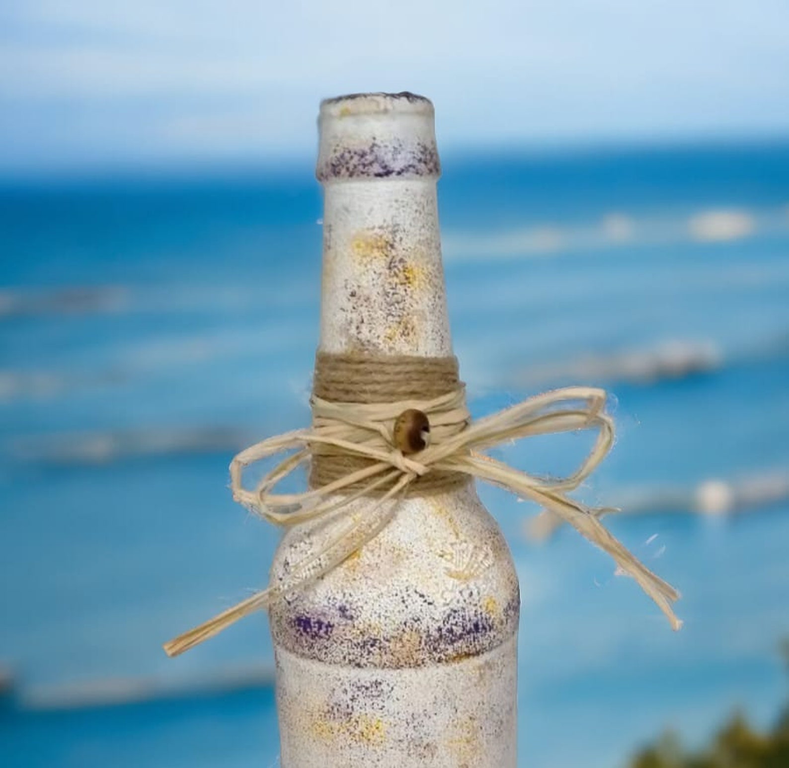 Hand-painted Hydrangea Decorative Glass Bottle Set, Vintage Floral Art ...