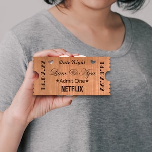 Retro Cinema Ticket Movie Date Night With Envelope / Lockdown Date ...