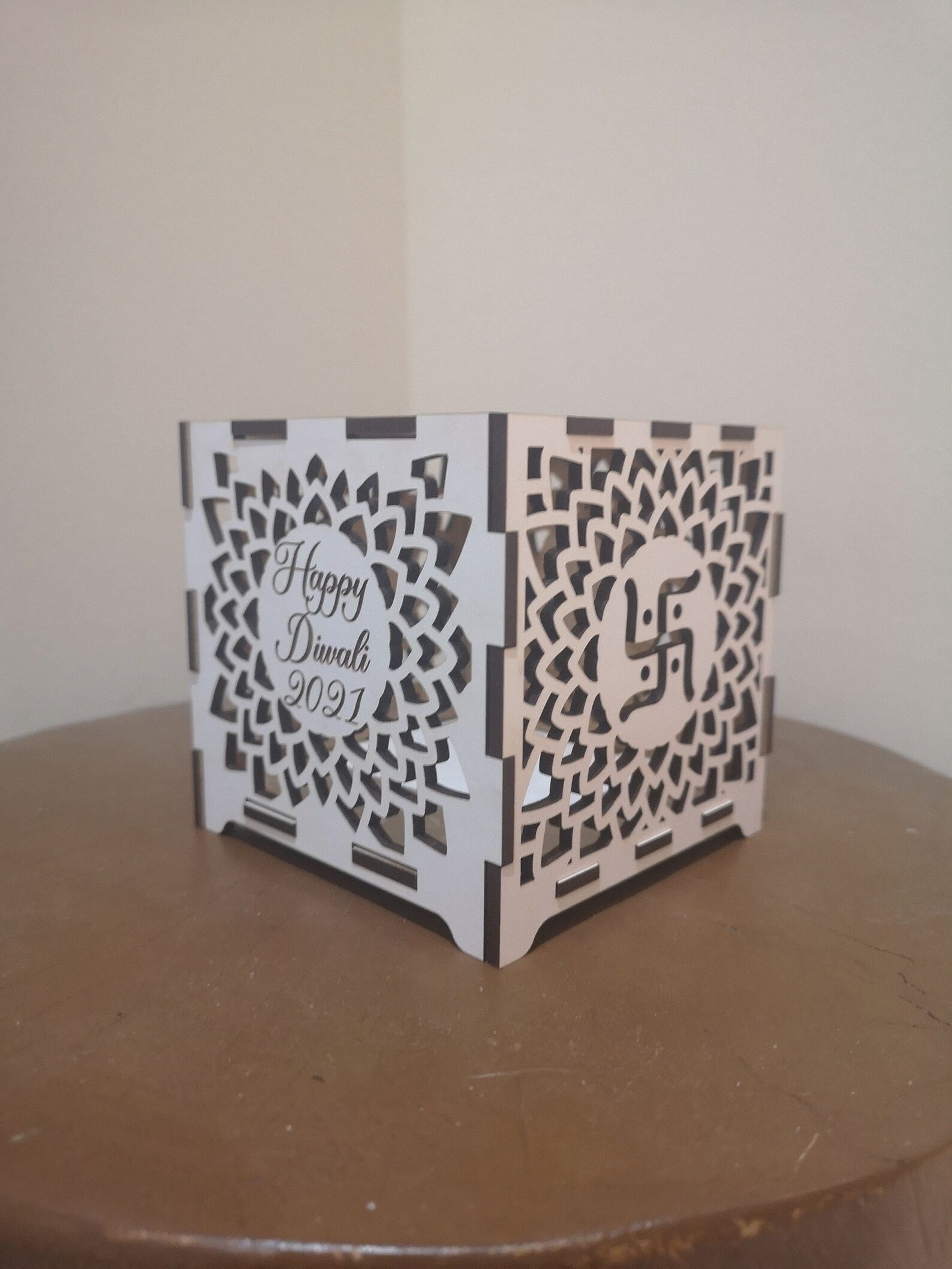 Personalised Wooden Lantern Box / Diwali Gift With Free - Etsy UK