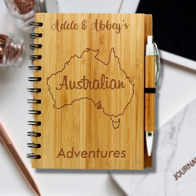 Australian Adventure Personalised A5 Bamboo Notebook / Travel | Etsy UK