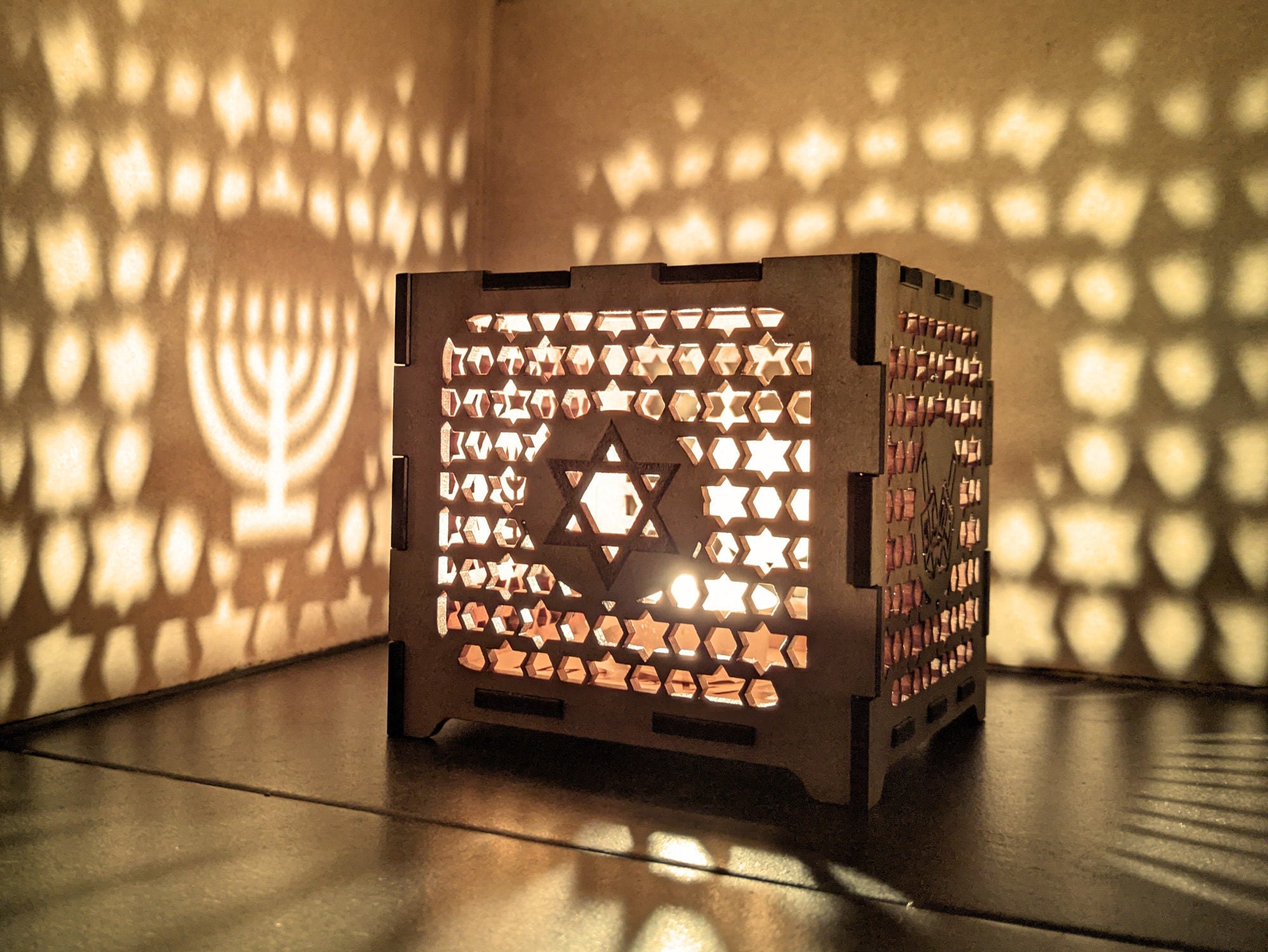 Personalised Wooden Lantern Box / Candle Holder / Stationary Holder ...