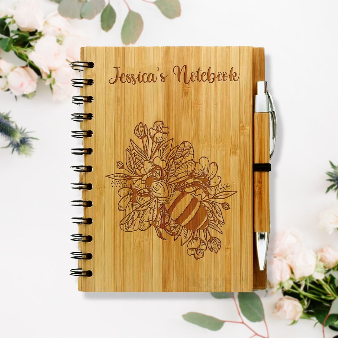 Personalised A5 Bamboo Notebook / Diary / Journal Book Eco - Etsy UK