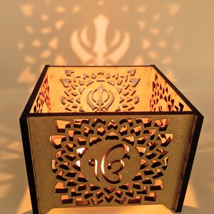 Personalised Sikh Diwali Wooden Lantern Gift / Khanda / Ek Onkar / Om ...