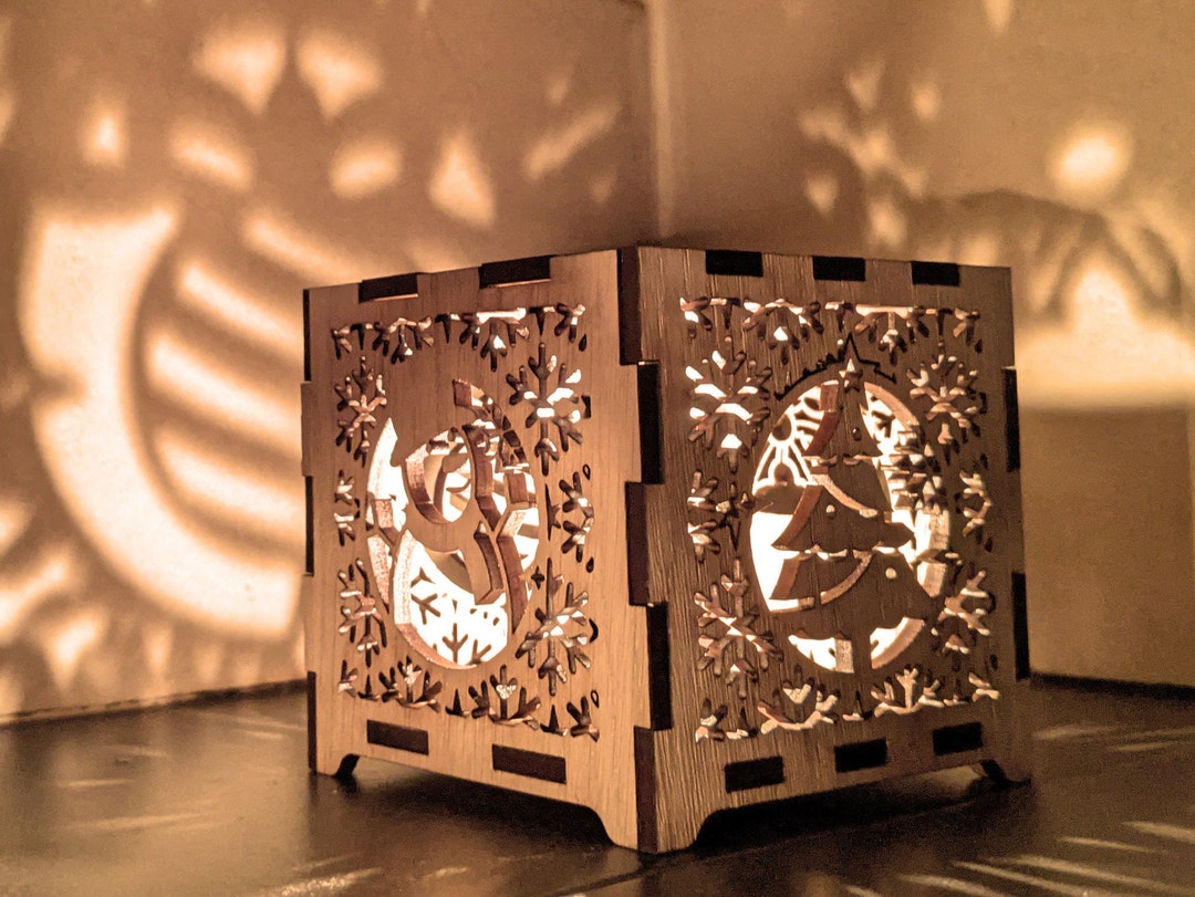 Personalised Wooden Lantern Box / Candle Holder / Stationary Holder ...