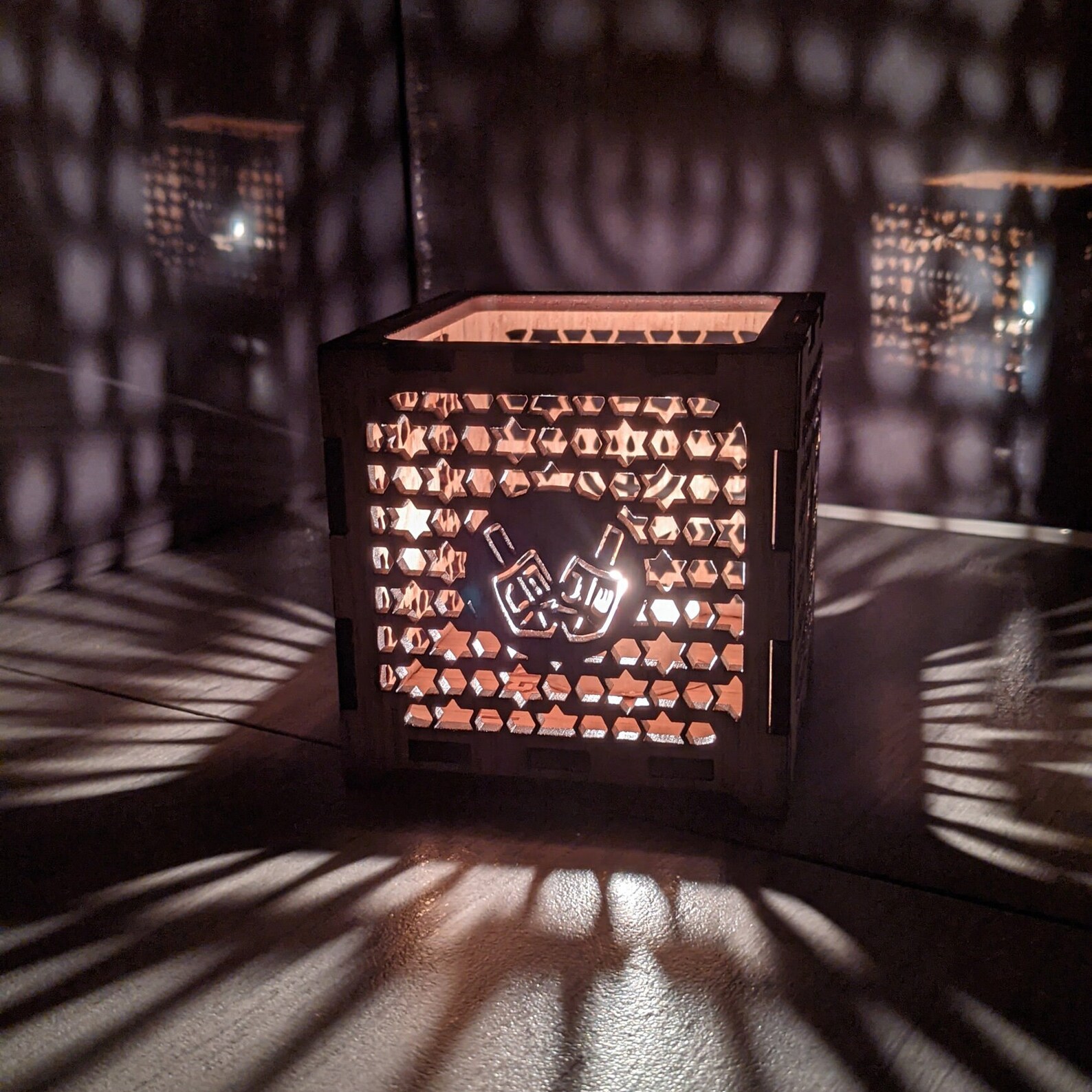 Personalised Wooden Lantern Box / Candle Holder / Stationary Holder ...