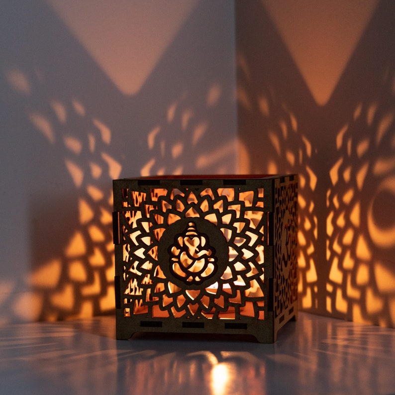 Personalised Wooden Lantern Box / Candle Holder / Stationary Holder ...