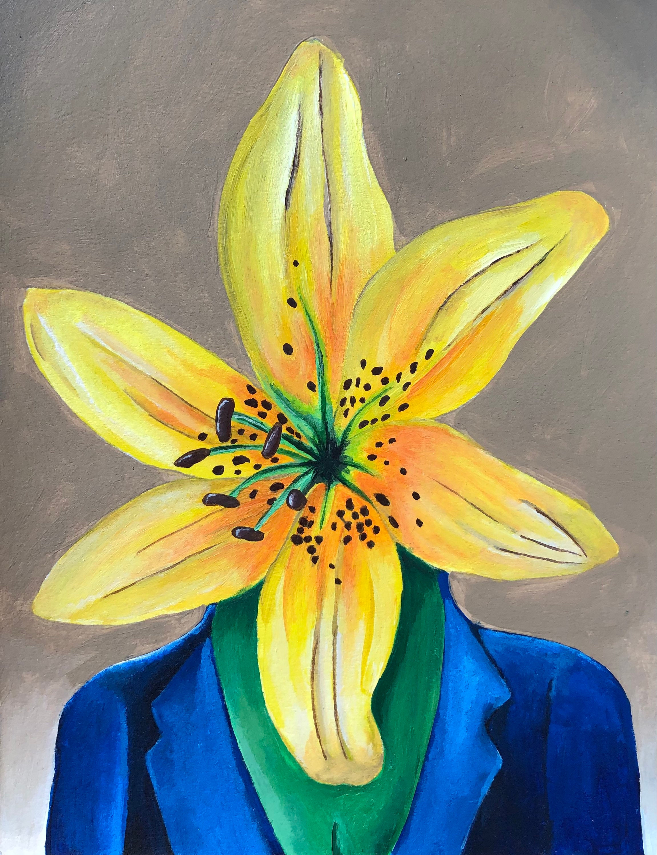 Surrealist Flower Surrealist Portrait Print Wall Art | Etsy