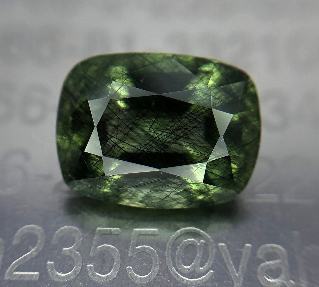 Beautiful Rare Ludwigite Peridot With Perfect Cushion Cut With ...