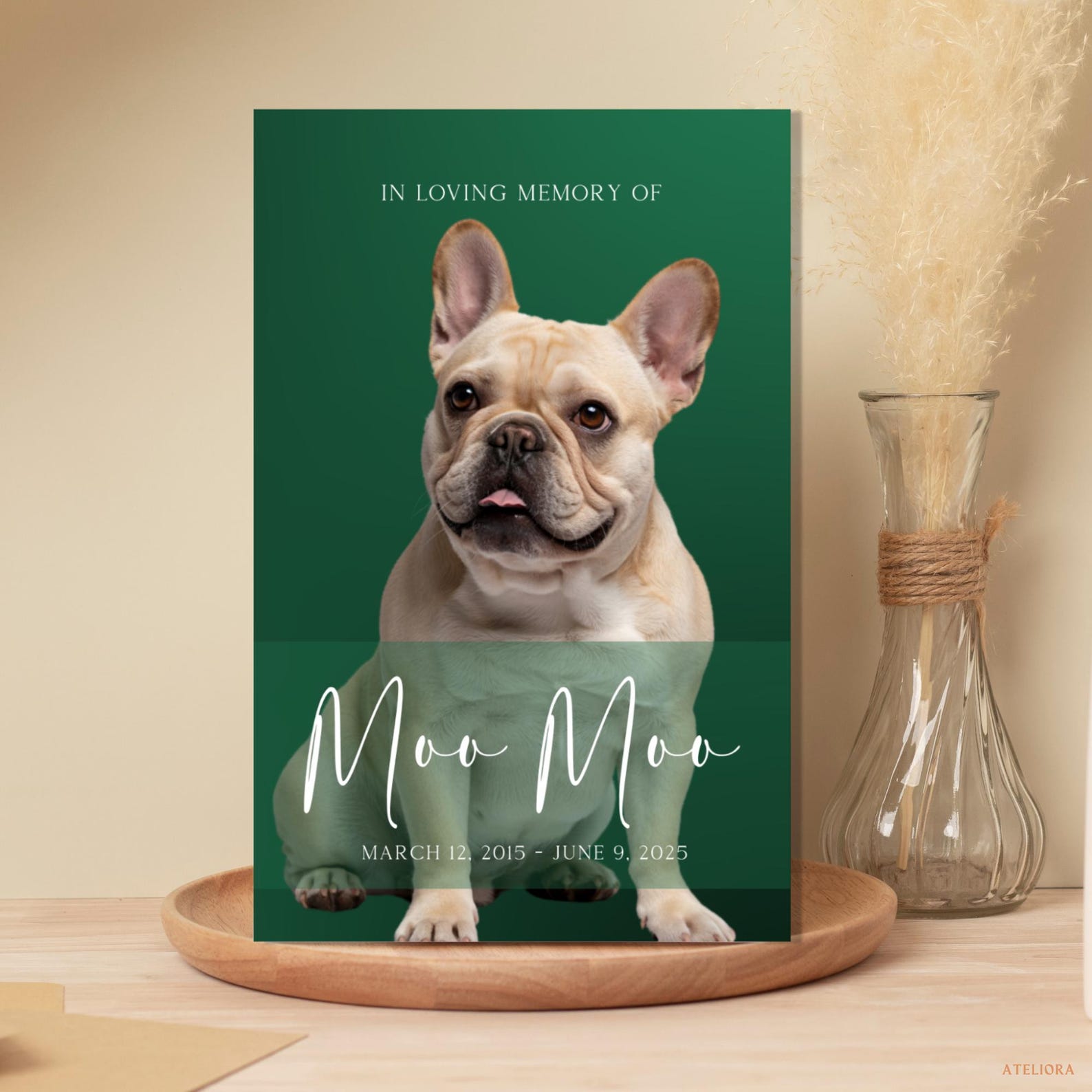 Pet Memorial Funeral Program - Canva Template for Cat or Dog Obituary ...
