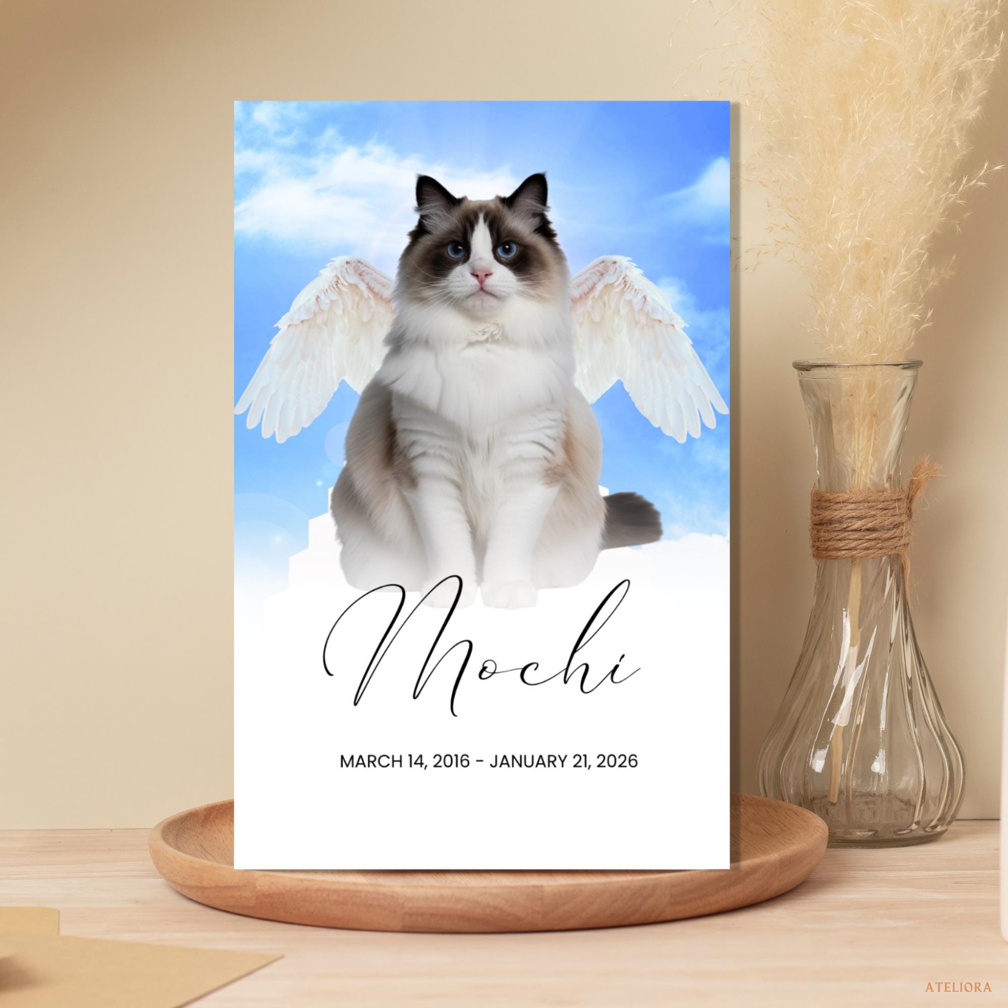 Pet Funeral Program – Editable Canva Obituary Template for Dog or Cat ...