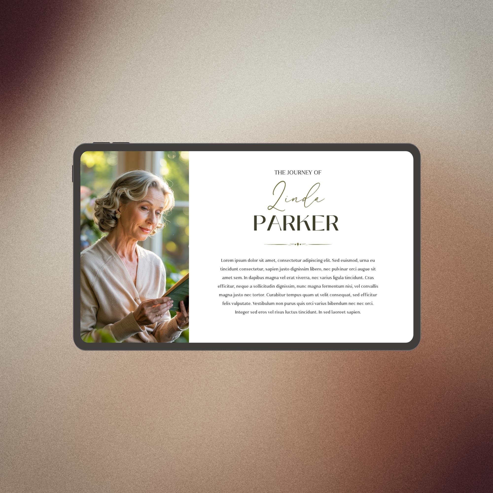 Funeral Photo Slideshow Template, Minimalist Celebration of Life ...
